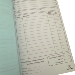 Invoice Book Full Size A5 Receipt Book Pad Carbonless Sheets Numbered ...