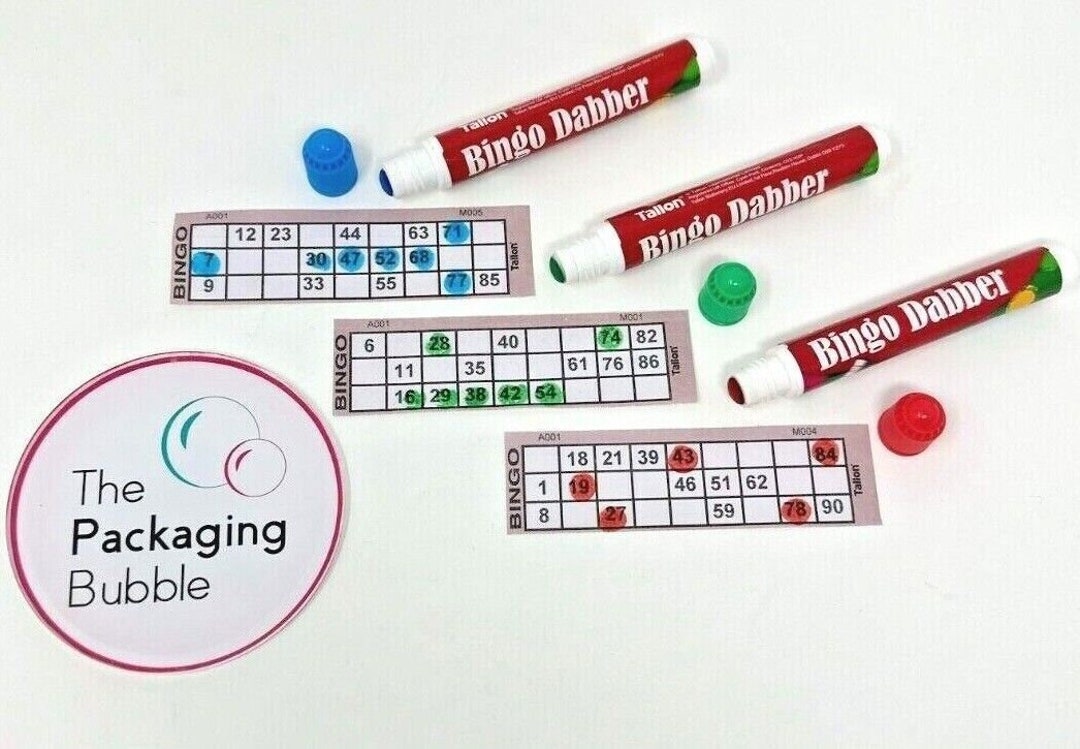 3 Pk Bingo Dabbers Non-drip Red Blue Green Markers Game Fun Activity ...