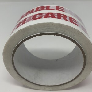 Pacplus Handle With Care Packaging Parcel Packing Tape Strong 50mm X ...