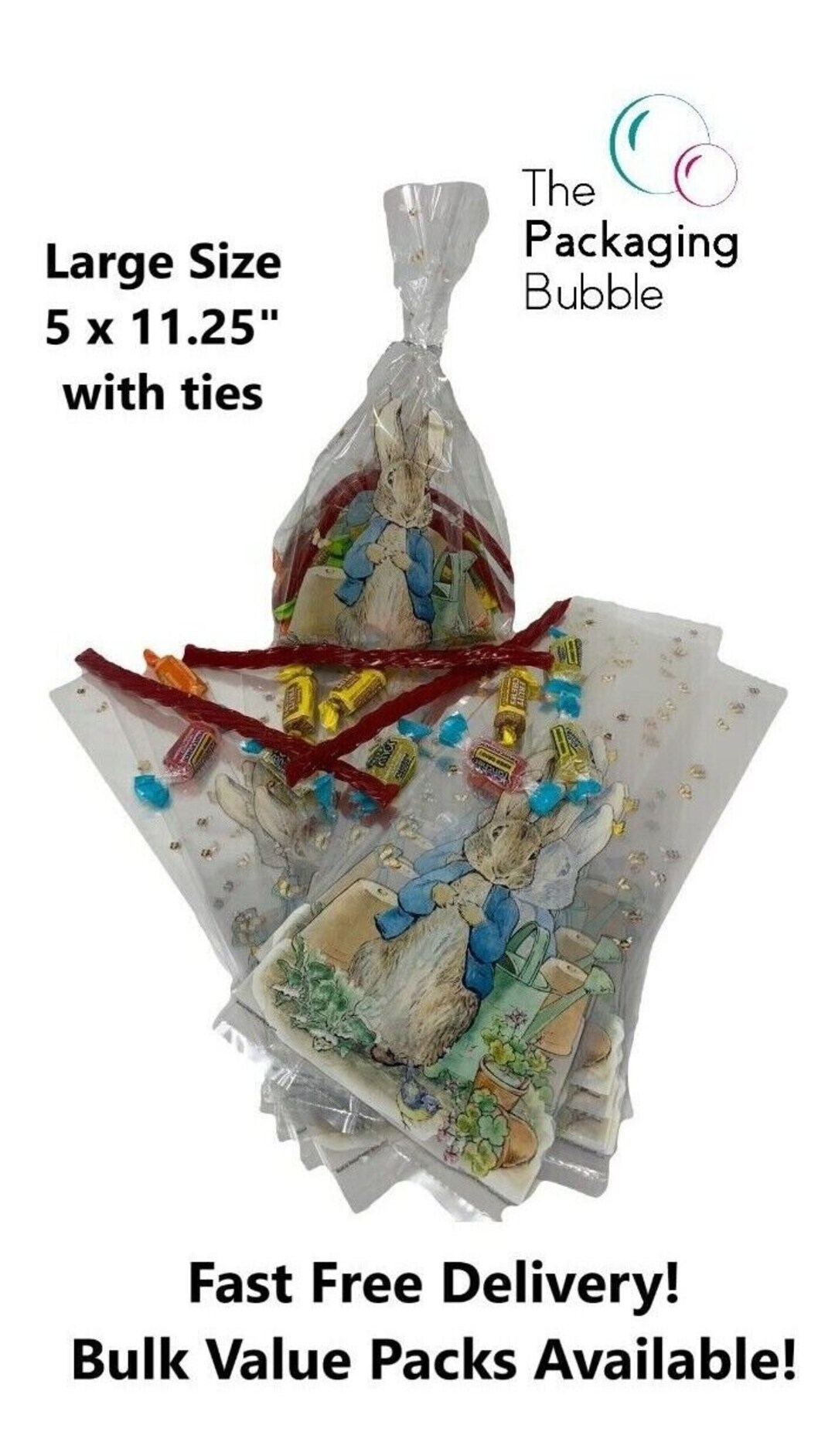 Peter Rabbit Official Party Sweet Bags Cello Birthday Party Easter ...