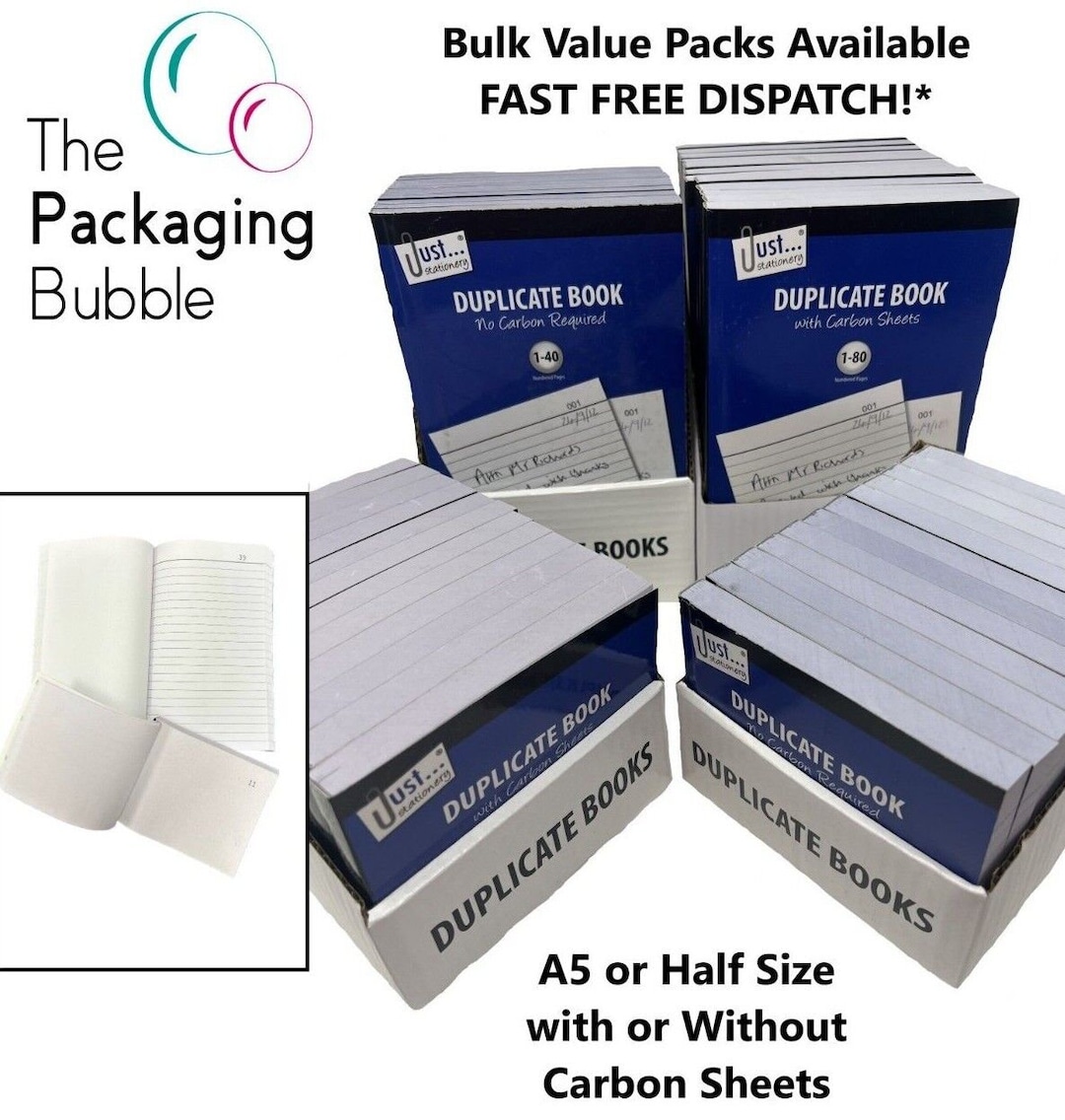 Duplicate Book Receipts Bills Invoices Carbon Copy Sheets 40/80 ...
