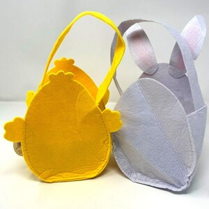 Easter Felt Chick Bunny Bags Egg Hunt Baskets Gift Kids Egg Hunt Party ...