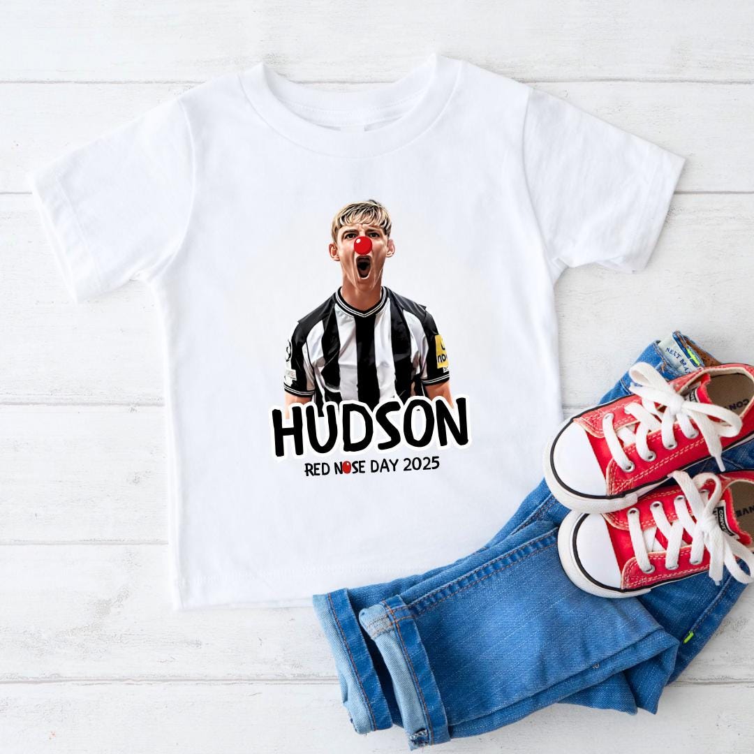 Red Nose Day T-shirt Newcastle United Nufc Player Comic Relief T-shirt ...