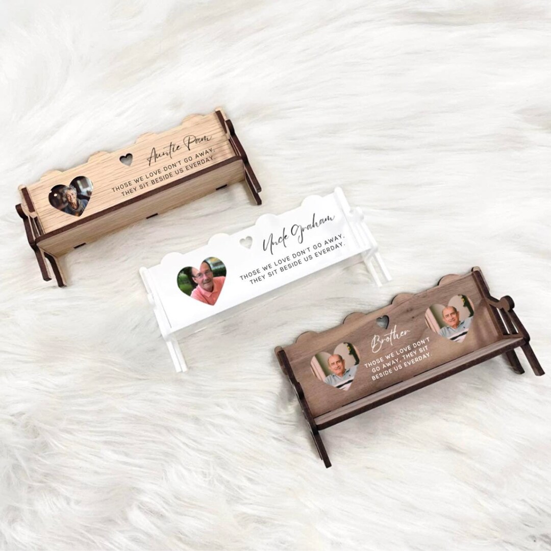 Personalised Memorial Benches Photo Memorial Bench Keepsake Memory in ...