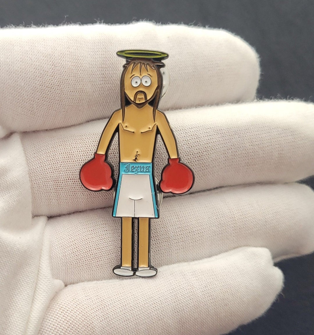 2" LIMITED EDITION Heavy Enamel Pin 1st Edition Jesus Boxer - Etsy