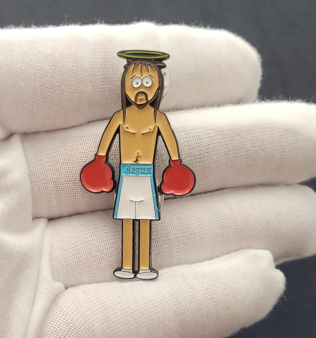 2" LIMITED EDITION Heavy Enamel Pin 1st Edition Jesus Boxer - Etsy