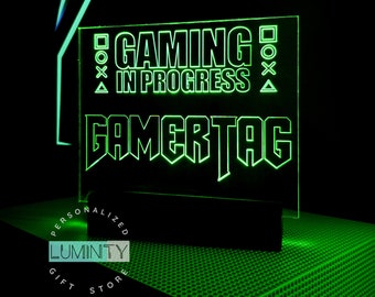 Gaming in Progress Sign - Etsy