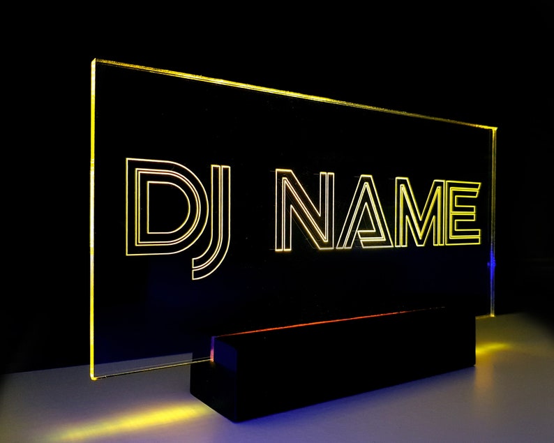 Dj Led Sign Personalized Dj Gift Dj Logo Design Dj Lights - Etsy