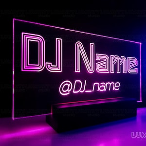 Dj Led Sign, Personalized Dj Gift, Dj Logo Design, Dj Lights, Music ...