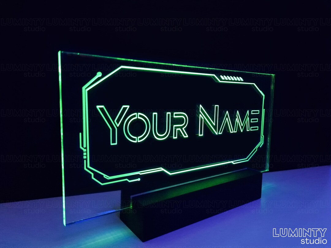 Gamer Tag Led Sign, Gaming Decor, Futuristic Lamp, Gamer Gift, Neon ...