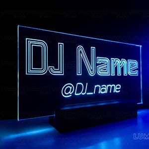 Dj Led Sign, Personalized Dj Gift, Dj Logo Design, Dj Lights, Music ...