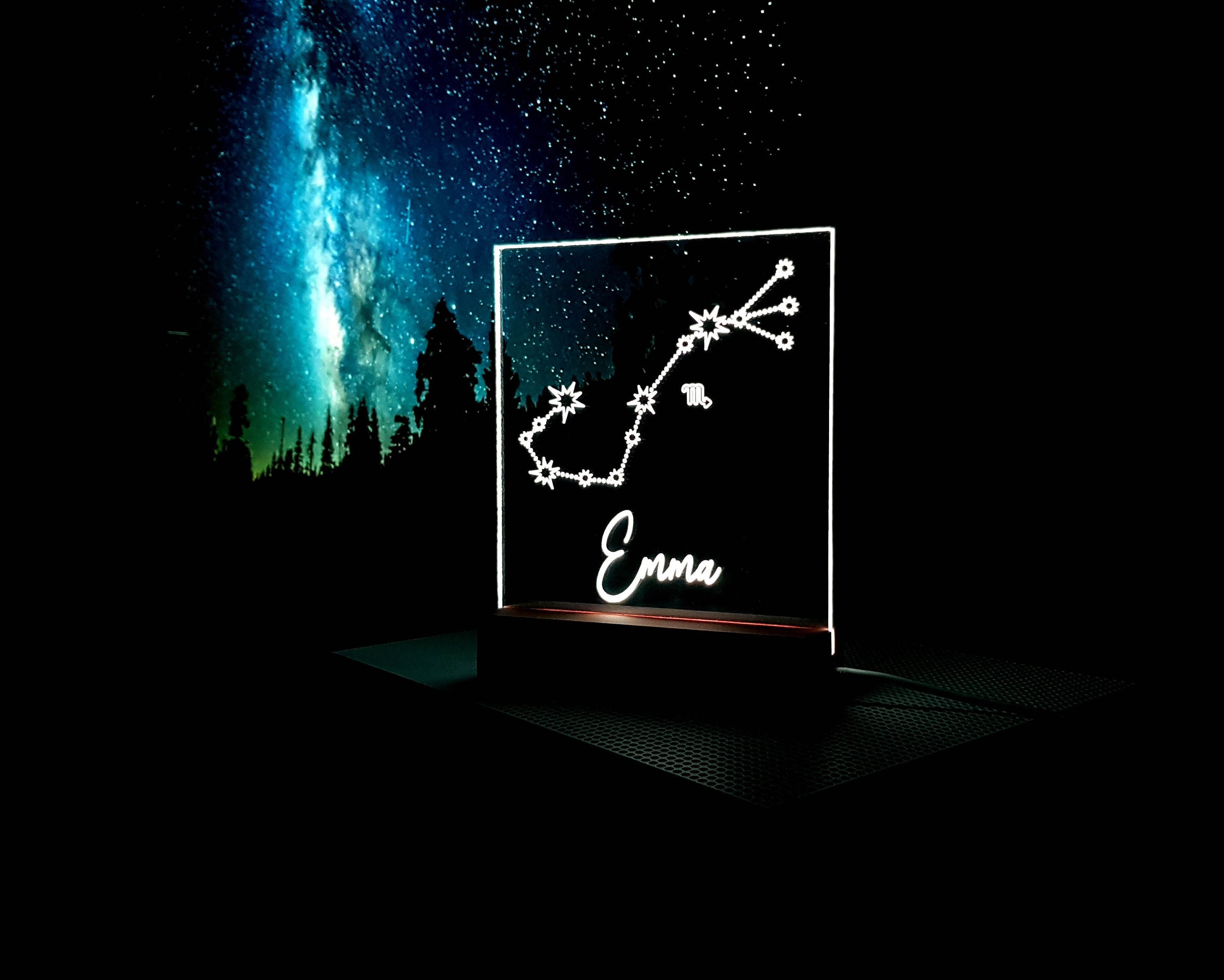 Personalized Zodiac Sign Zodiac Light Star Sign - Etsy