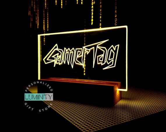 Gamer Tag Sign Gamertag Light Streamer Gift Gaming Decor | Etsy