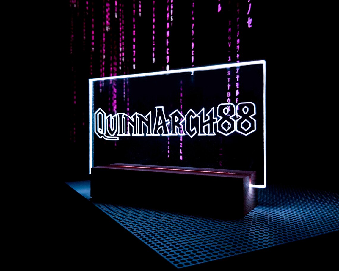 Gamer Tag Sign Gamertag Light Streamer Gift Gaming Decor | Etsy