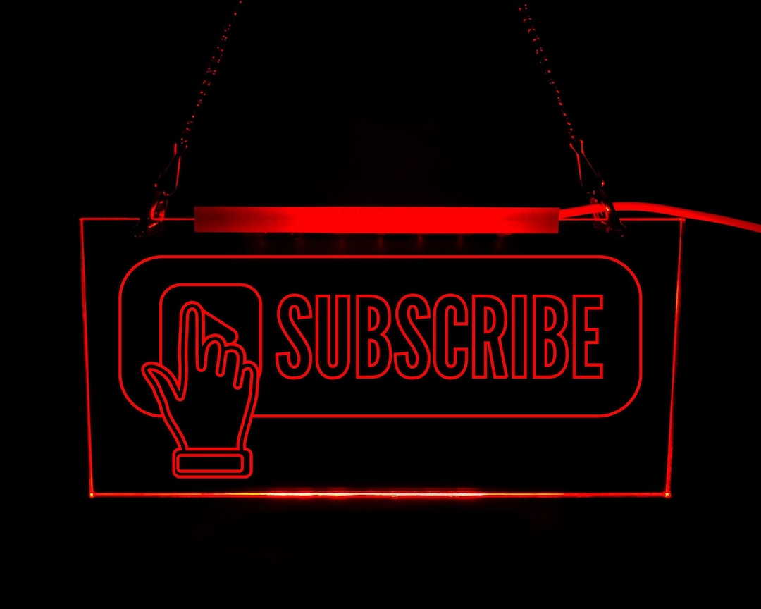 Subscribe Sign, Wall Hanging Subscribe Light, Subscribe Button Light up ...