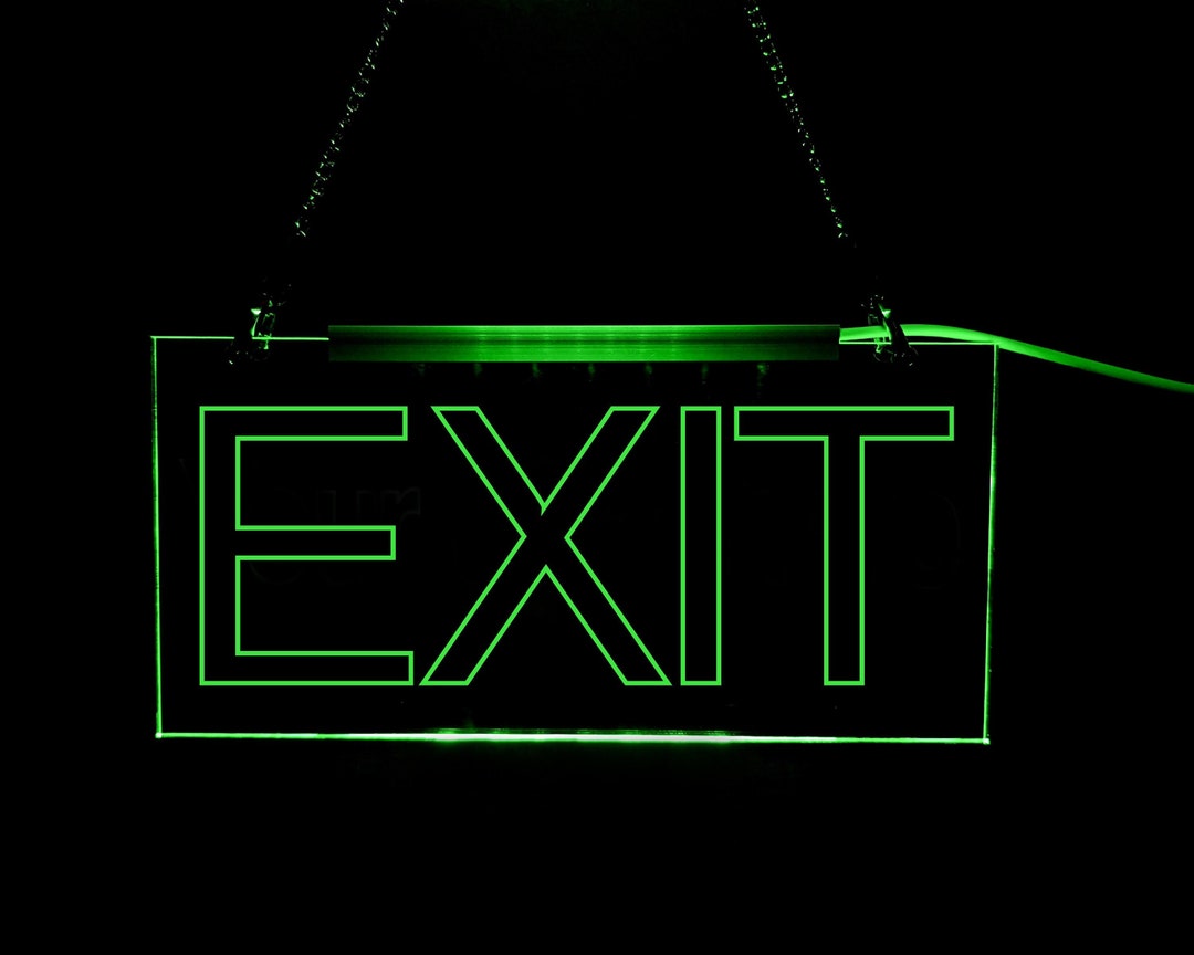 Exit Led Sign, Wall Hanging Exit Led Sign, Bar Pub Led Light Sign ...