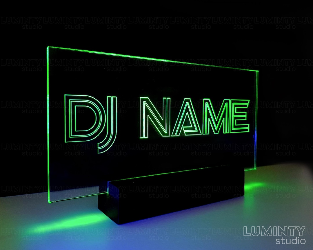 Dj Led Sign, Personalized Dj Gift, Dj Logo Design, Dj Lights, Music ...