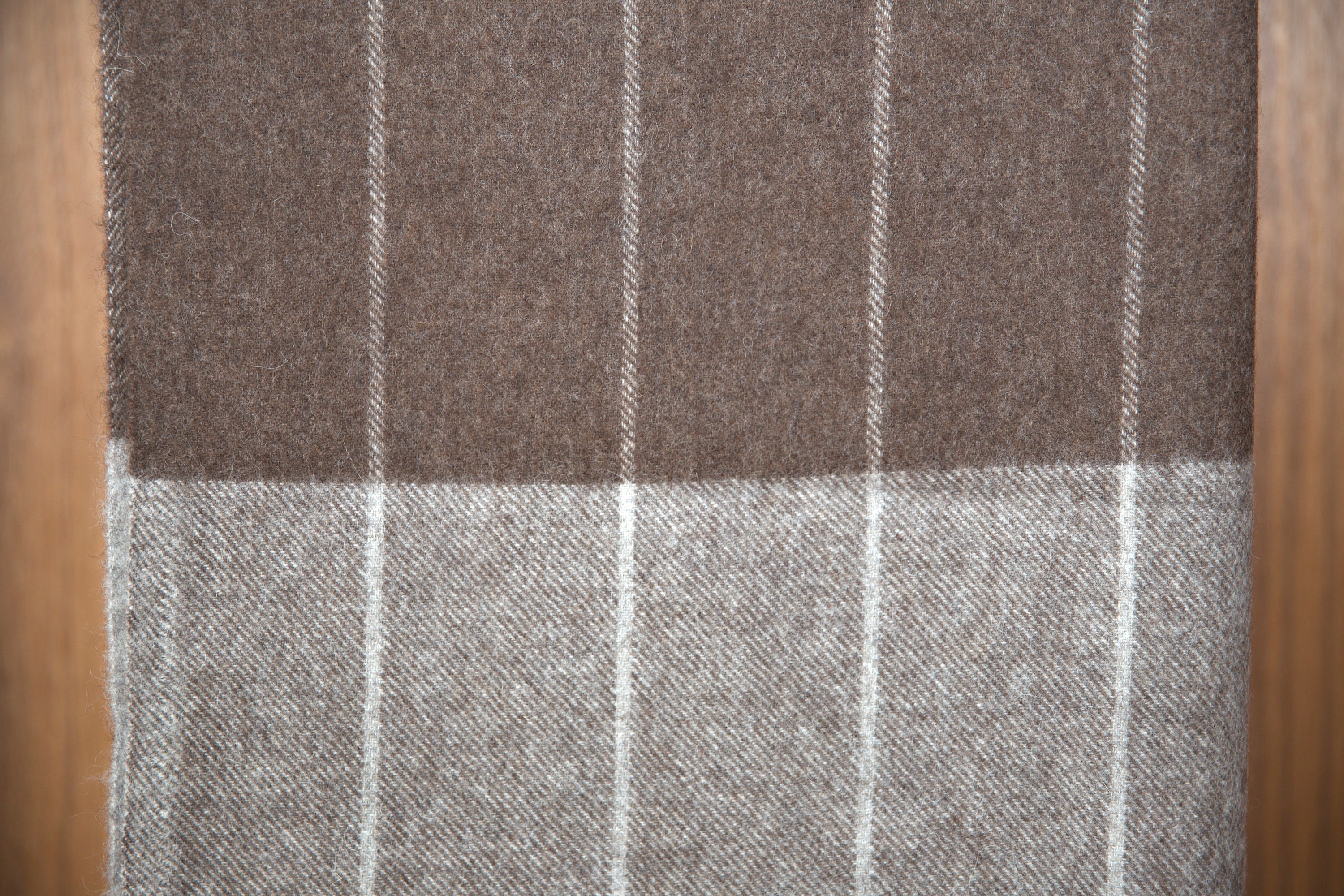 100% Yak Down Throw Blanket - Checkered and Striped Yak Throw - Premium ...