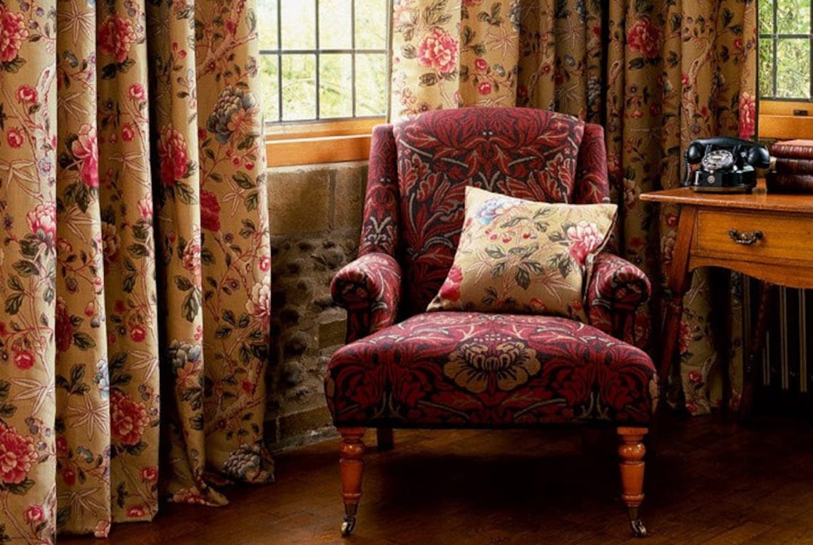 11.5 Yards - William Morris Tangley Curtain Fabric - Heritage Vintage ...