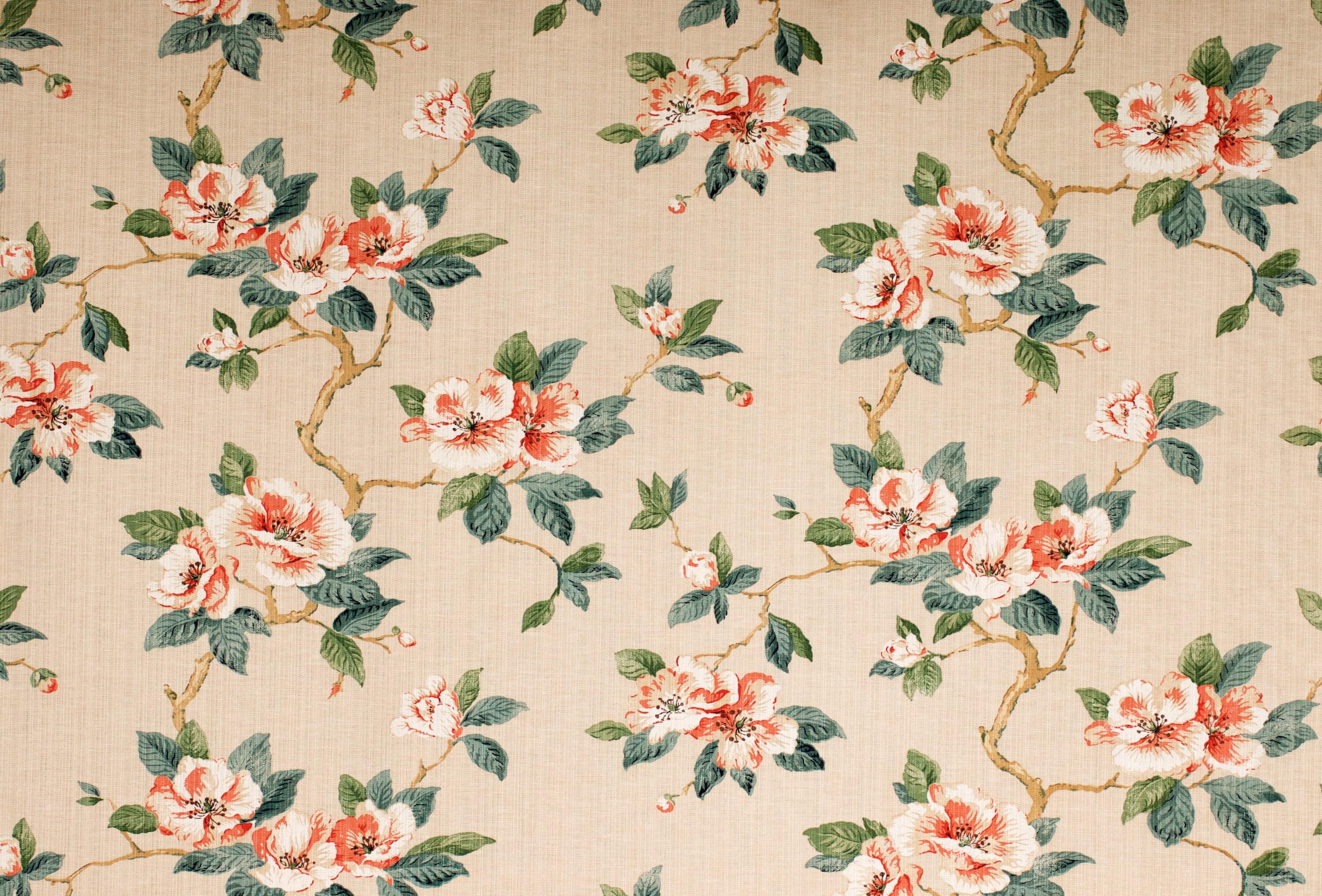 8 Yards British Designer Fabric Roses Flowers Warwick Fleurie Heritage ...