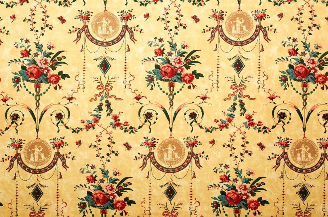 17 Yards or 34 Yards Luxury Neoclassical Fabric French Style Designer ...