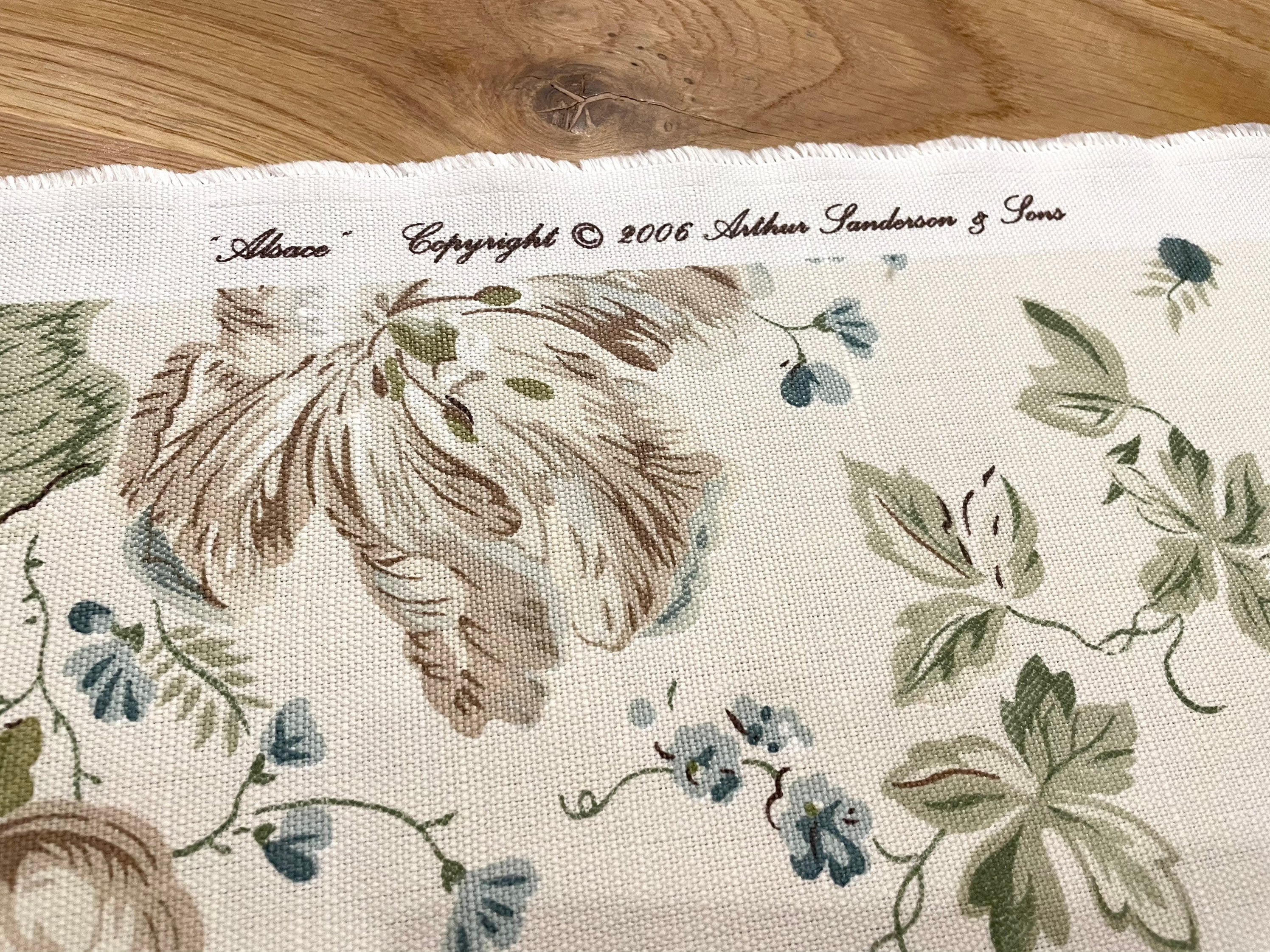 2 Meters - Sanderson Alsace Curtain Fabric - Garden Roses Tulips ...