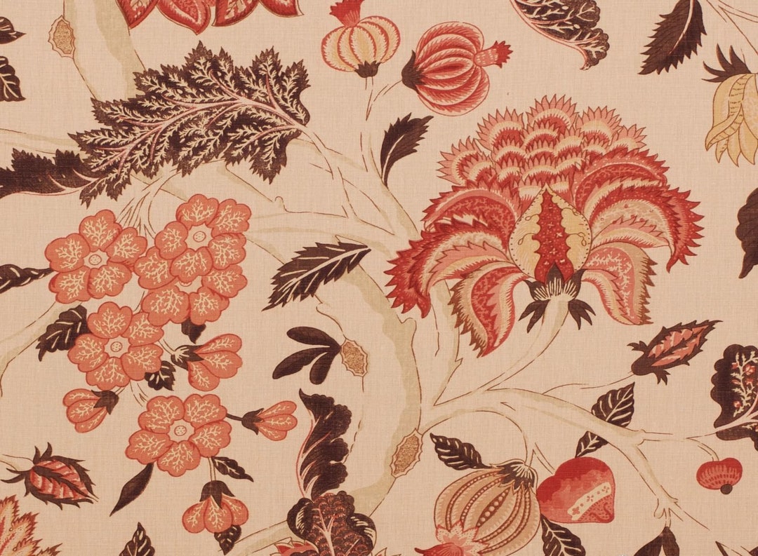 Zoffany Indienne - Large Scale Palampore Tree of Life Rust Curtain ...