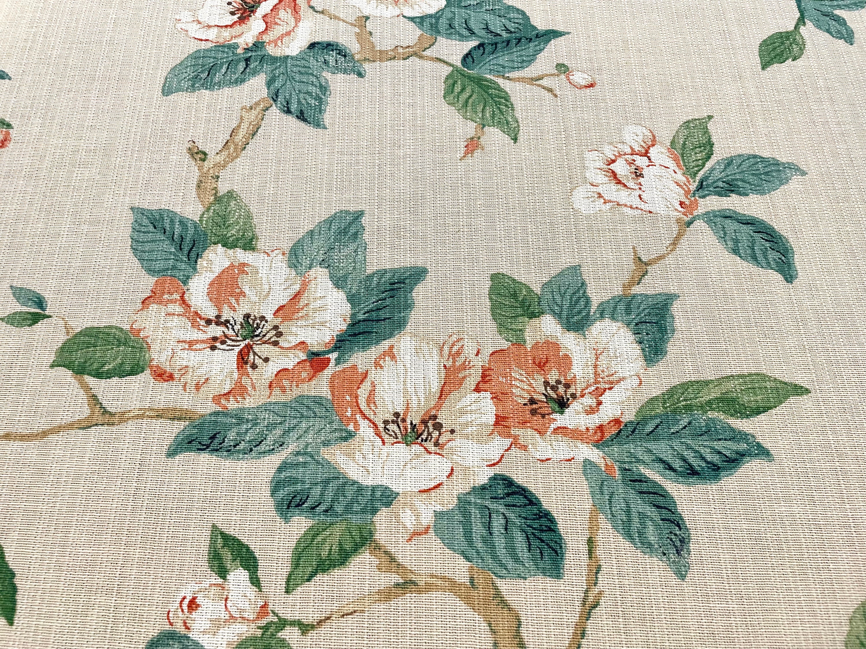 8 Yards British Designer Fabric Roses Flowers Warwick Fleurie Heritage ...