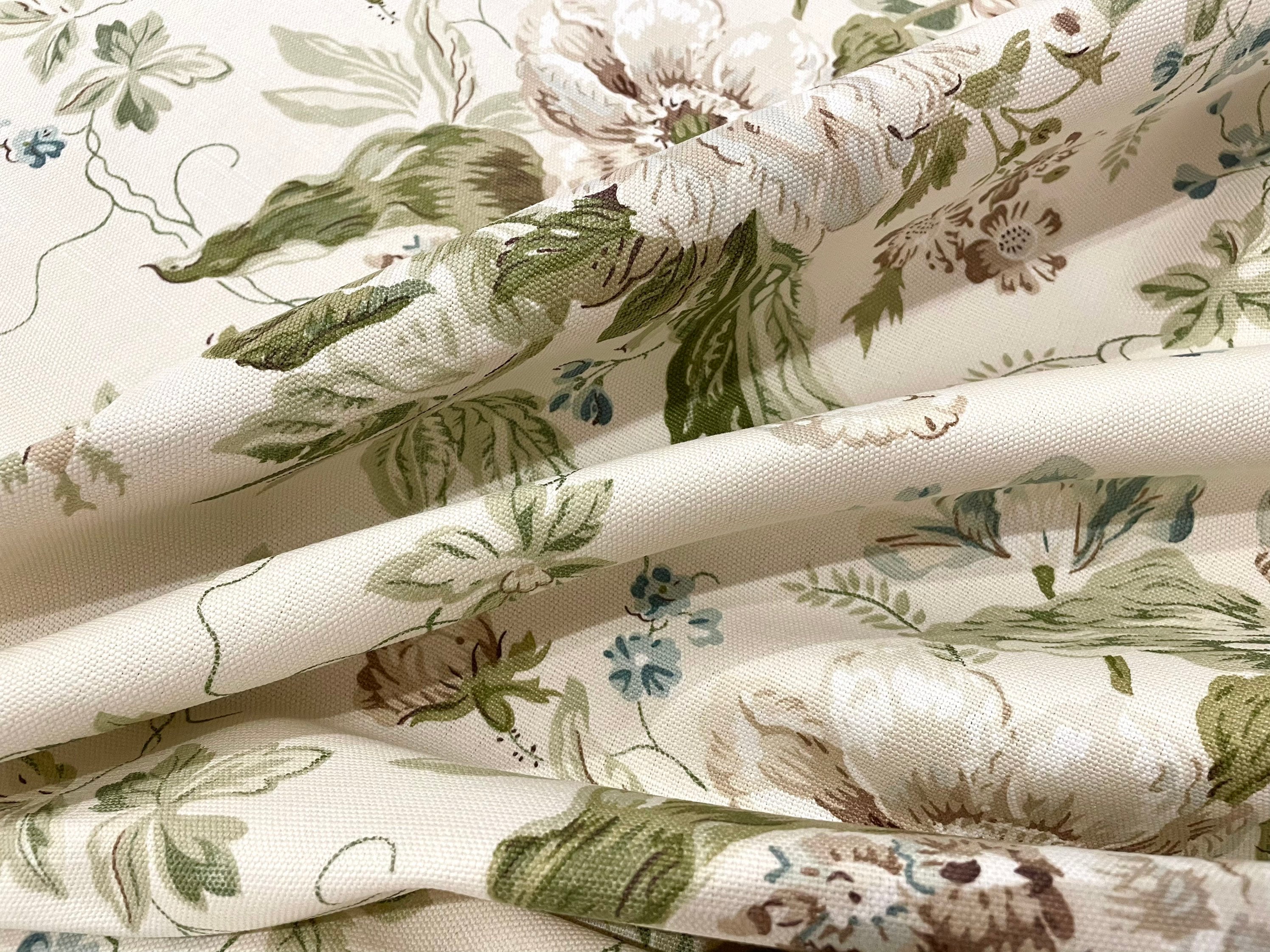 2 Meters - Sanderson Alsace Curtain Fabric - Garden Roses Tulips ...