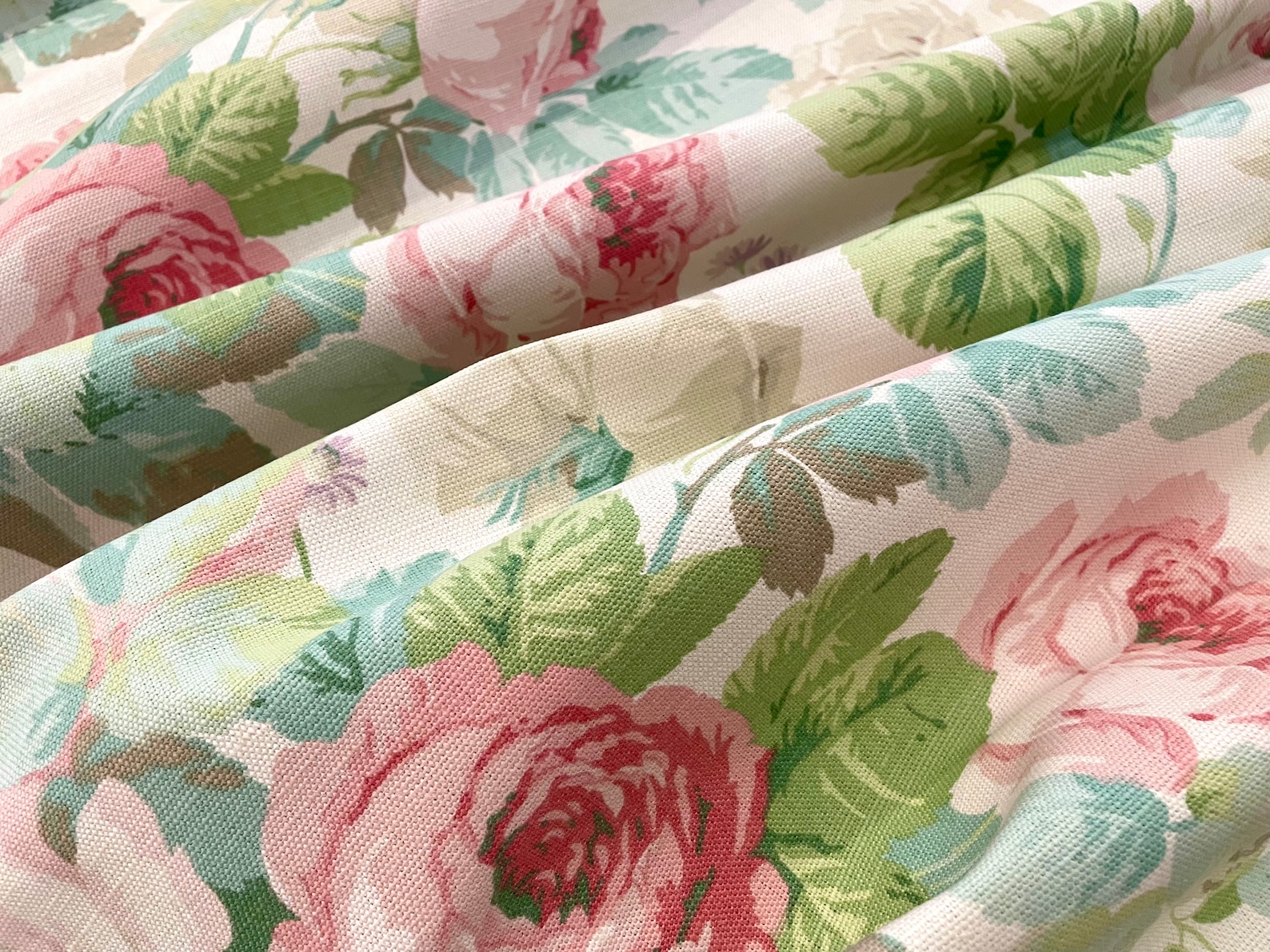 11 Yards - Sanderson Chelsea Curtain Fabric - English Roses Rose ...