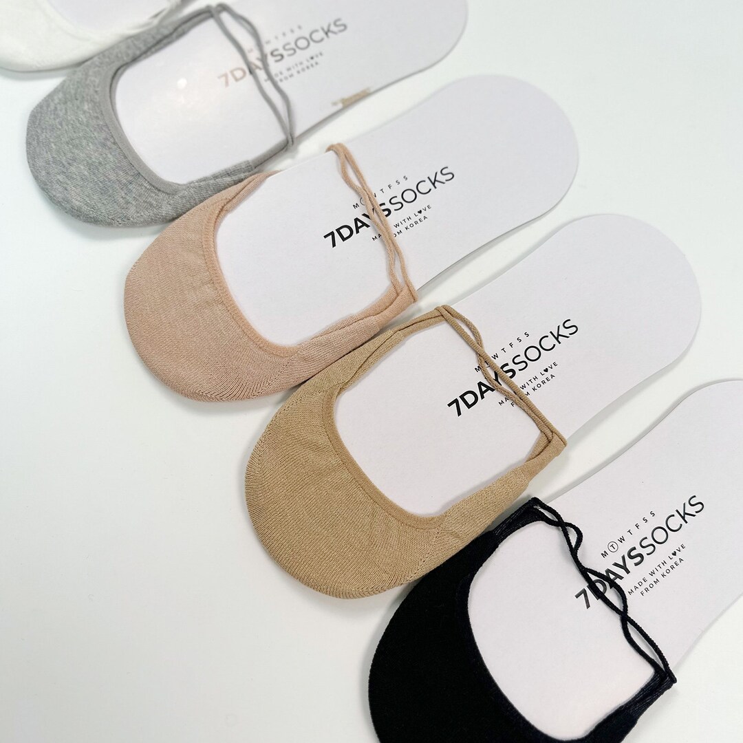 7DAYSSOCKS Women’s No Show Slingback Liner Invisible No Heel Socks - 5 ...