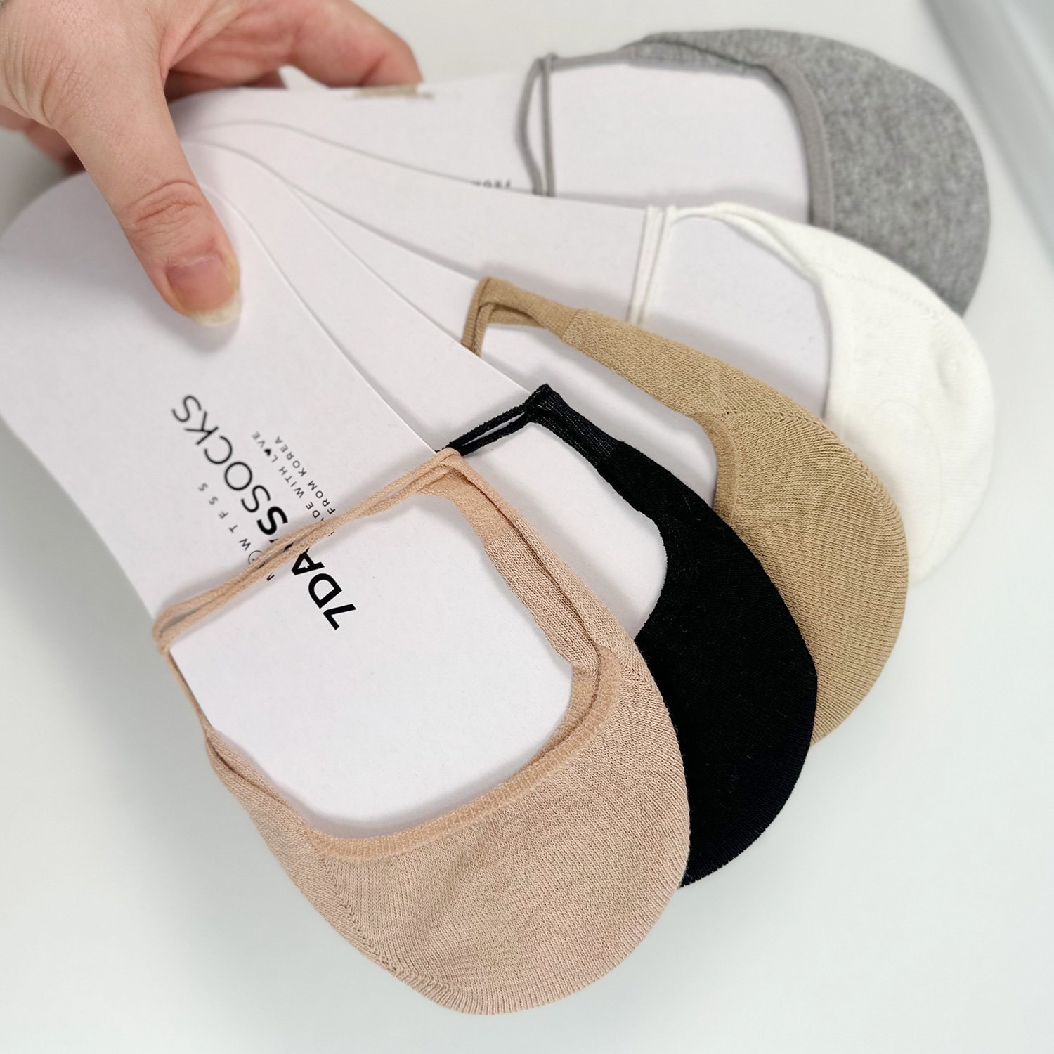 7DAYSSOCKS Women’s No Show Slingback Liner Invisible No Heel Socks - 5 ...