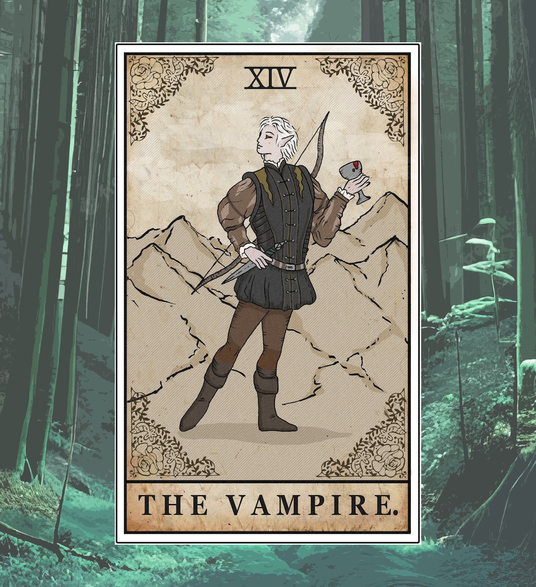 BG3 Tarot Card Print ASTARION the Vampire - Etsy
