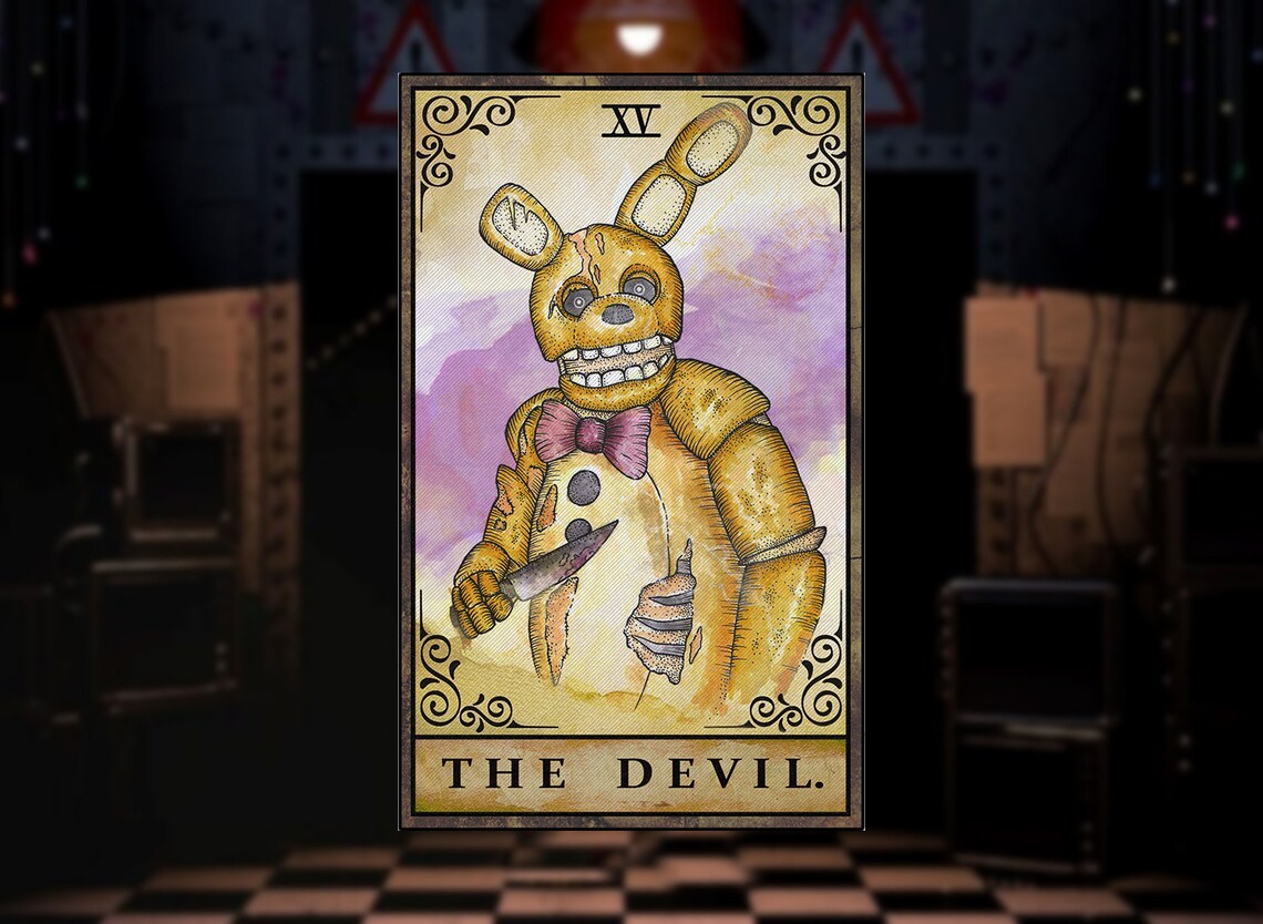 FNAF Tarot Card Print - Springtrap - Etsy