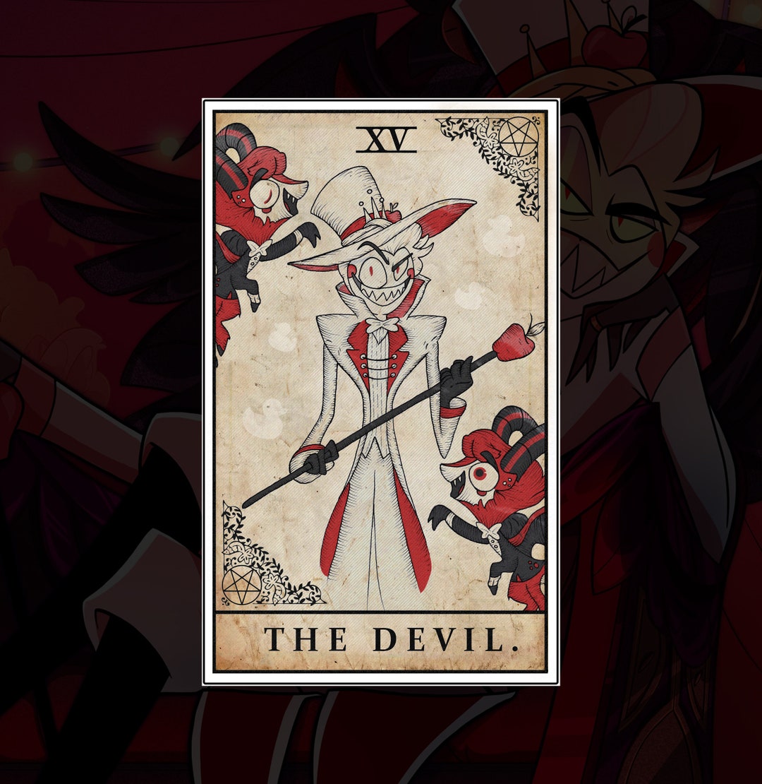 LUCIFER Tarot Card Print - Hazbin Tarot (the Devil) - Etsy