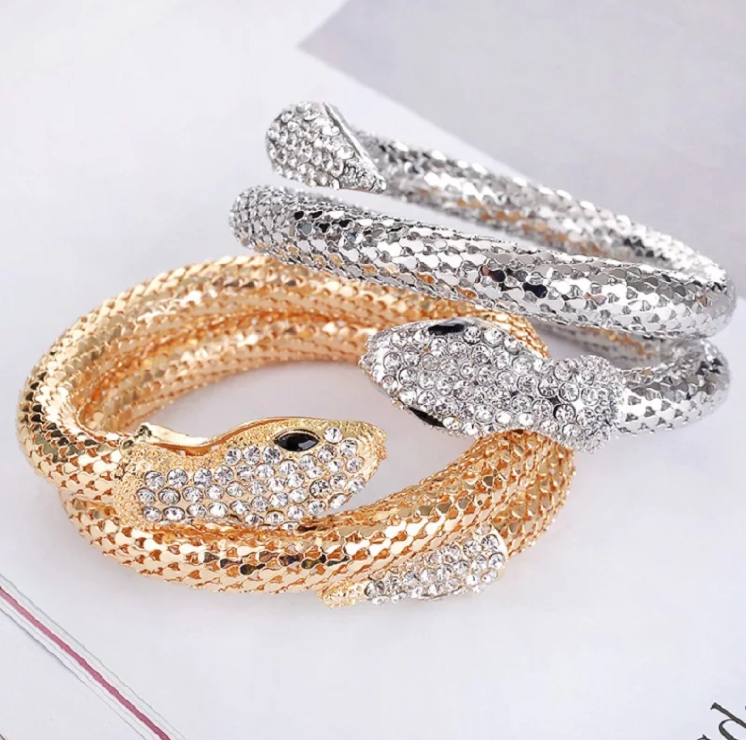 Unique Snake Design Bracelet. Ideal Gift For Ladies Girls. Available in ...