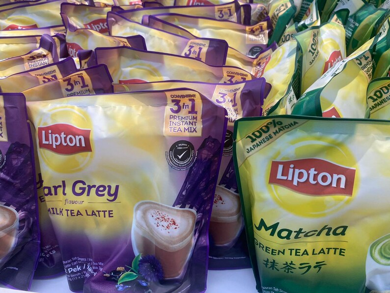 Lipton Matcha Green Tea Latte and Lipton Earl Grey Milk Tea - Etsy