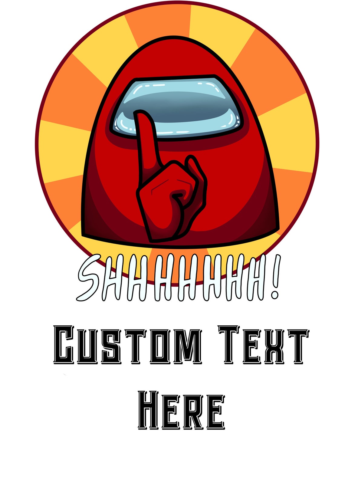 Custom TEXT Among Us PDF PNG Among Us Sublimation | Etsy