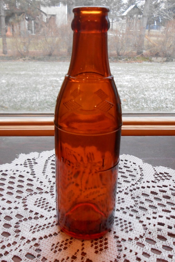 Vintage/antique Brown Glass Measurement Bottle | Etsy