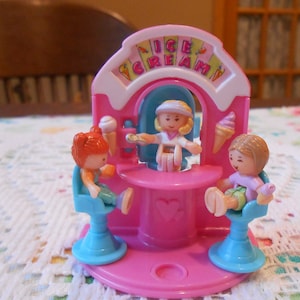 Vintage 1995 Polly Pocket Ice Cream Stand Complete HTF - Etsy