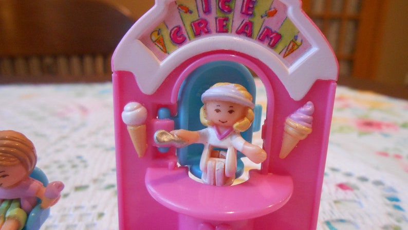 Vintage 1995 Polly Pocket Ice Cream Stand Complete HTF - Etsy