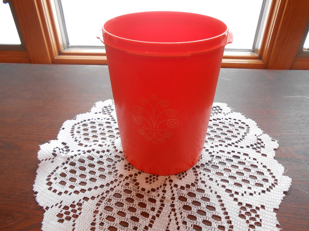 Vintage Tangerine Tupperware Canister No Lid - Etsy Sweden
