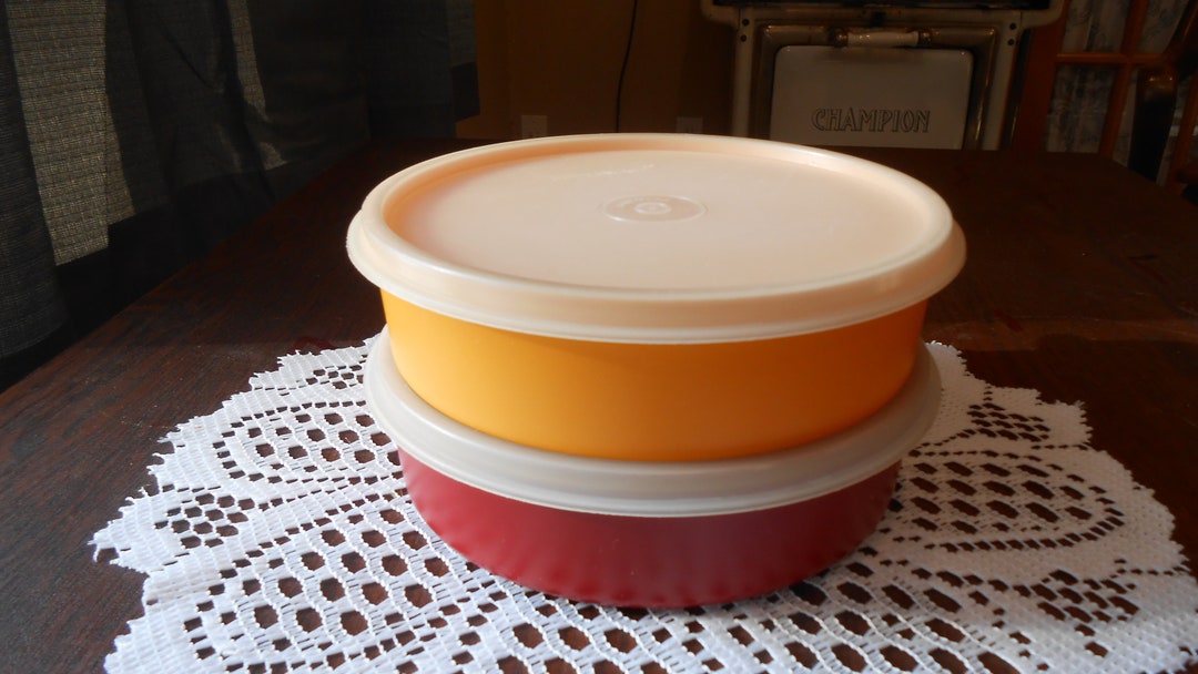 Set of 2 Vintage Tupperware Mini Canisters - Etsy