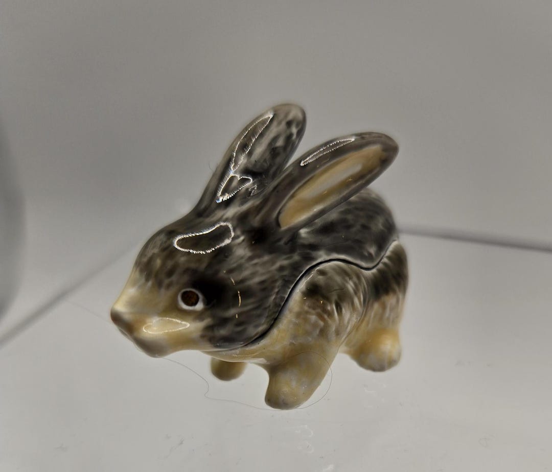 Beautiful Monet Miniature Trinket Box-gray and White Enamel - Etsy
