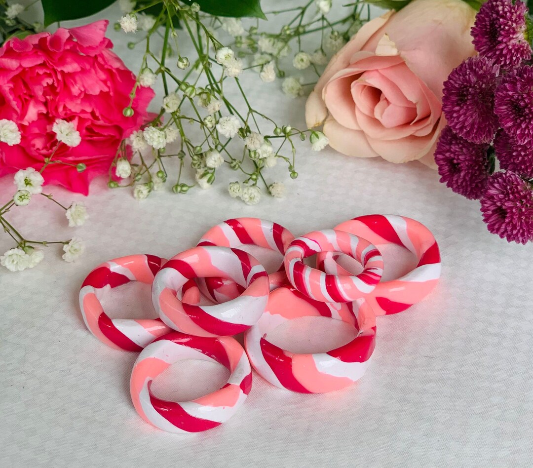 Twisted Colour Chunky Polymer Clay Rings - Etsy