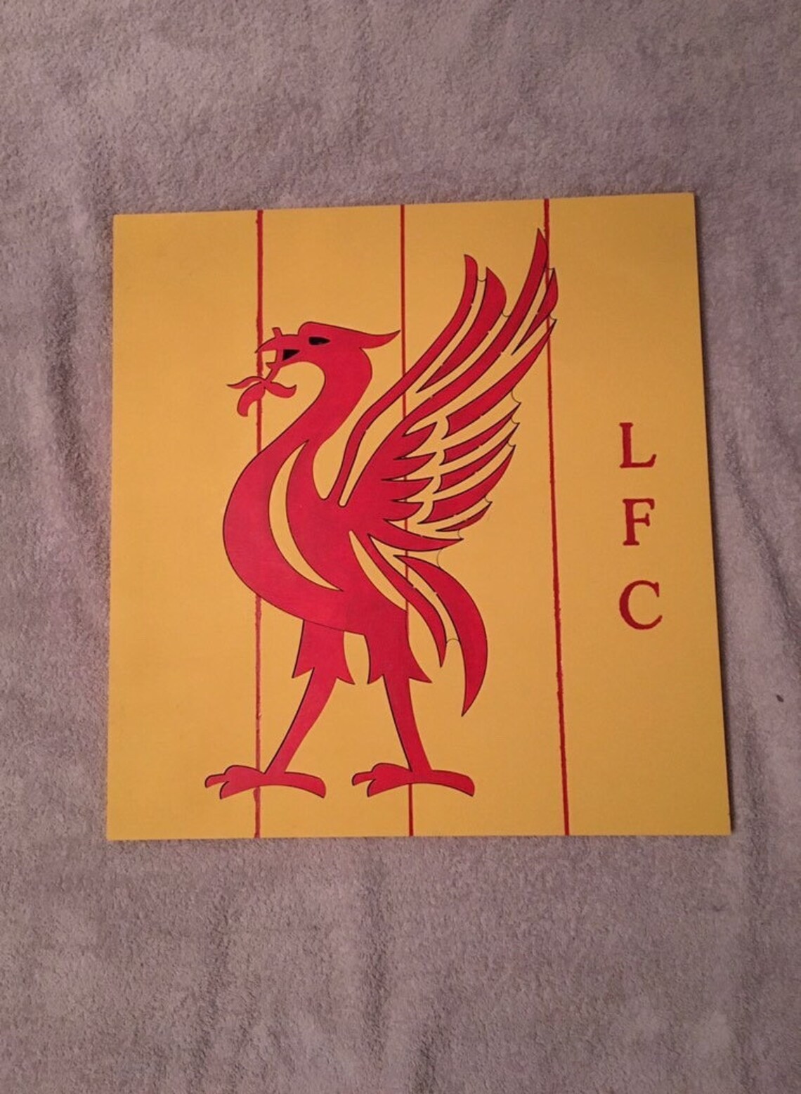 Yellow Red Pin Stripe Liverpool Wall Plaque - Etsy