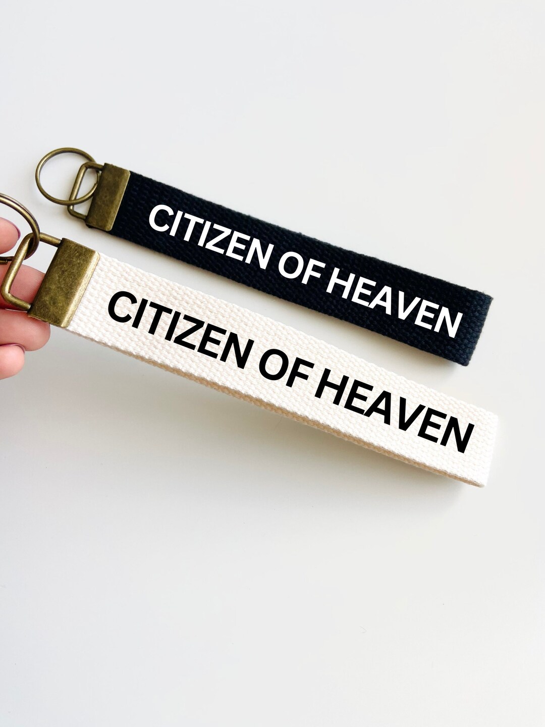 Citizen of Heaven Keychain, Christian Key Fob Wristlet, Bible Verse ...