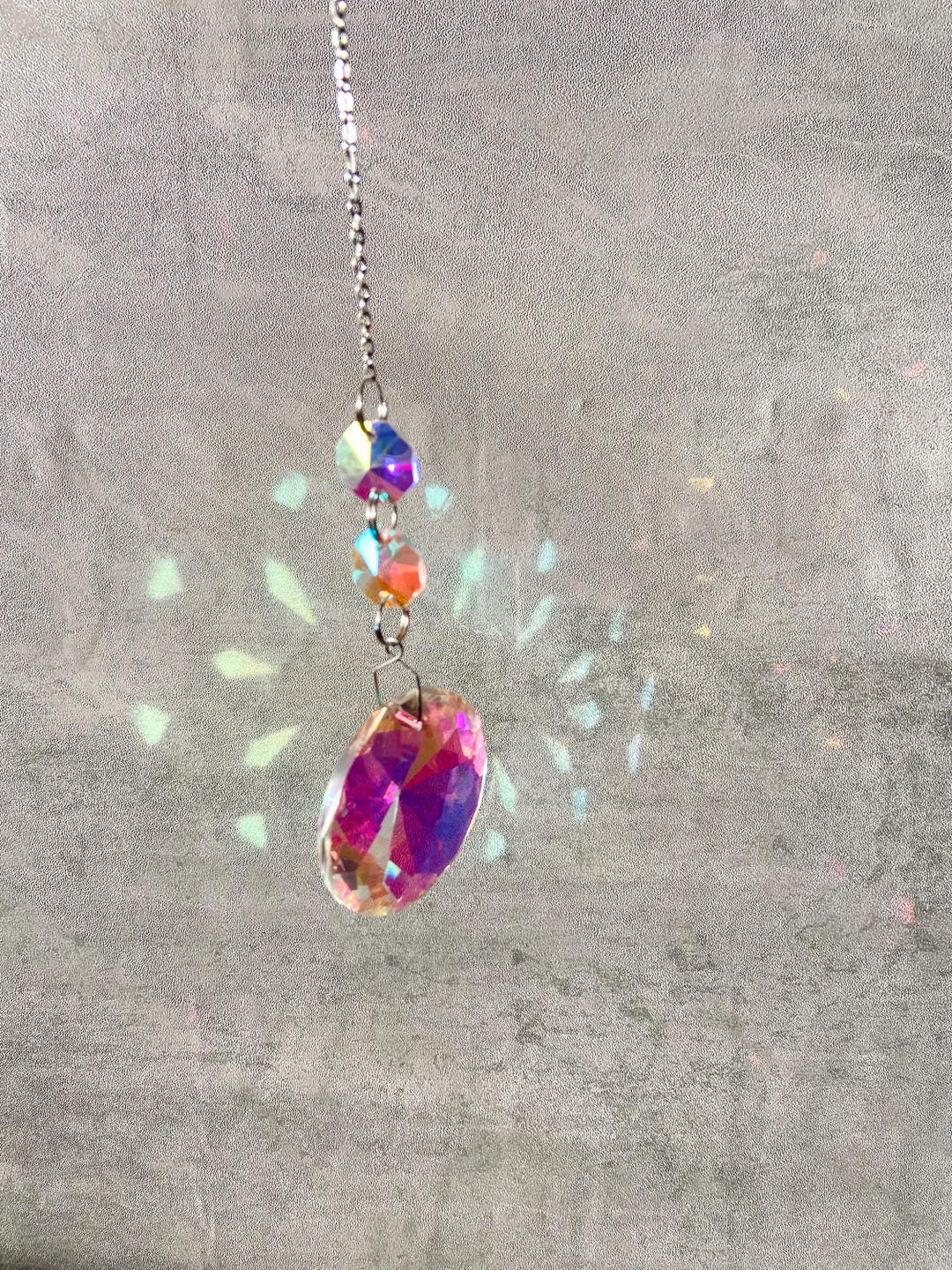 Large Crystal Suncatcher: Boho Rainbow Prism Window Hanging - Etsy