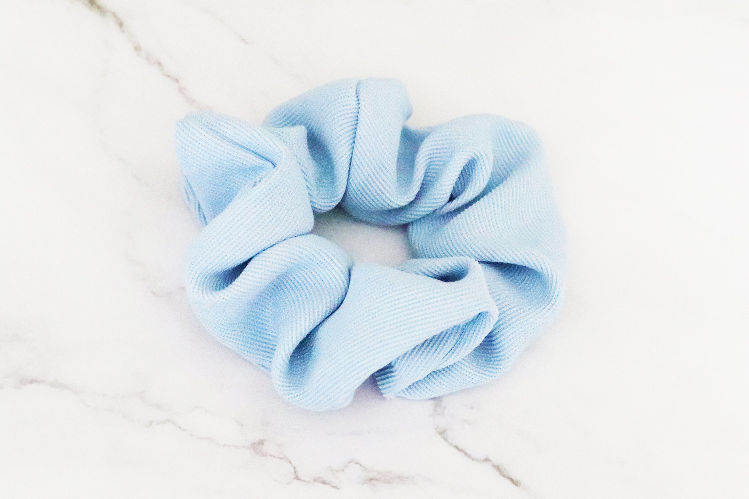 Light Blue Cotton Hair Scrunchie Oversized Hair Scrunchies - Etsy