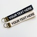 Personalized Keychain, Custom Name Keychain, Canvas Key Fob, Cotton ...